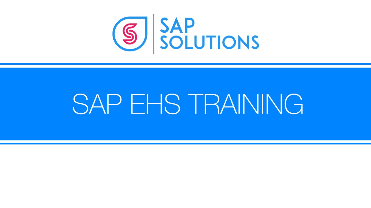 SAP Solutions EHS Demo - YouTube