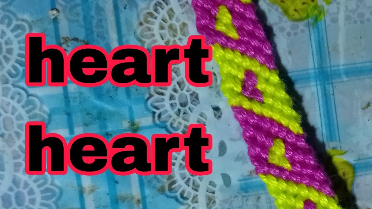 simple heart|friendship bracelet|step by step |tutorial#youtube# ...