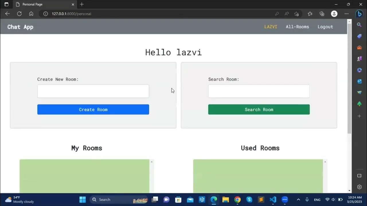 Real Time Chat App with Python/Django - YouTube