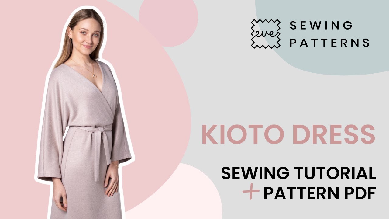 Kioto kimono wrap dress with belt FREE Sewing Tutorial + Pattern ...