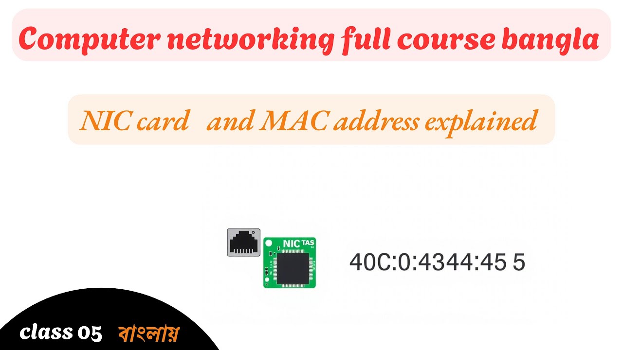 Networking Course Class 05 | NIC Card & MAC Address Explained in Bangla ...