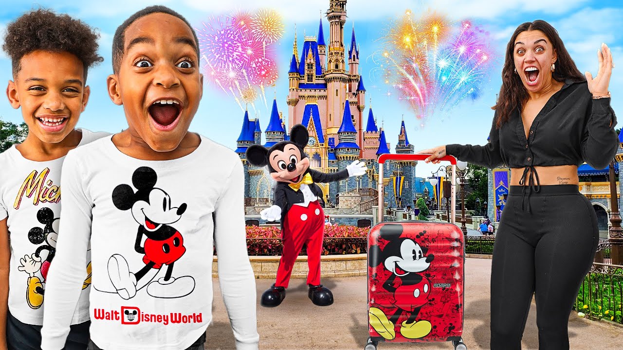 SURPRISING DJ & KYRIE WITH A DISNEY TRIP 🎉 - YouTube