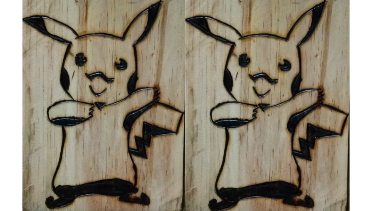 #PYROGRAPHY#PIKACHU#Basic wood burning art for beginner tutorial - YouTube