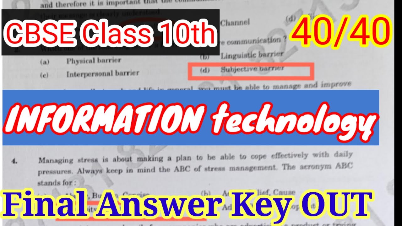 IT 402 :- 25 Nov paper solutions CBSE term 1 Examination | Solved IT ...