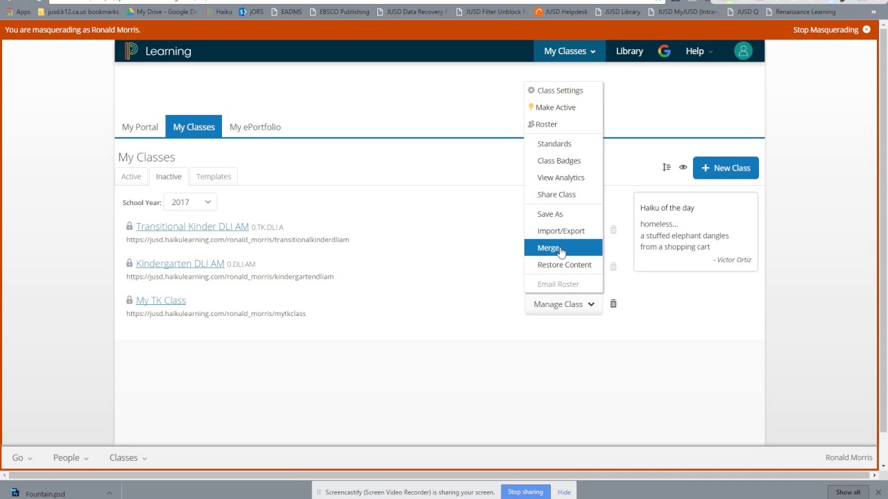 PowerSchool Learning- Merging Classes - YouTube