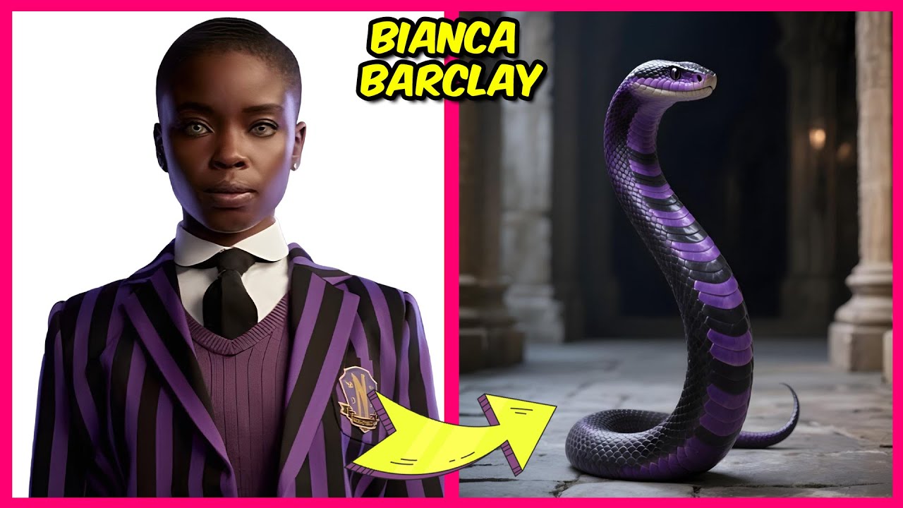 How Wednesday Season 2 Characters Look As Snakes 🐍 Real One Quiz ...