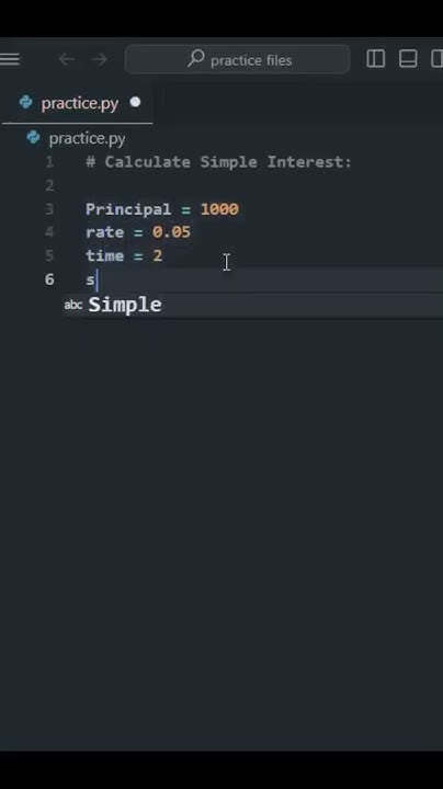 Calculate Simple Interest Python Pythonprogramming Coding Learnpython Pythonforbeginners