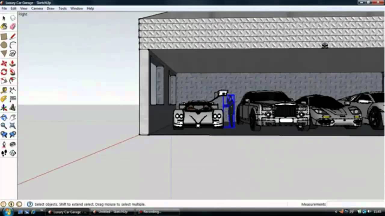 How To: Google Sketchup Car Garage - YouTube
