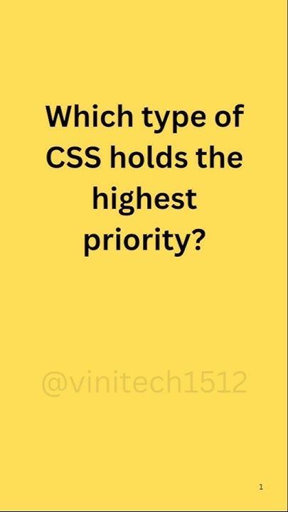 css interview question: which type of css holds highest priority? #shorts #short #viralvideo # ...