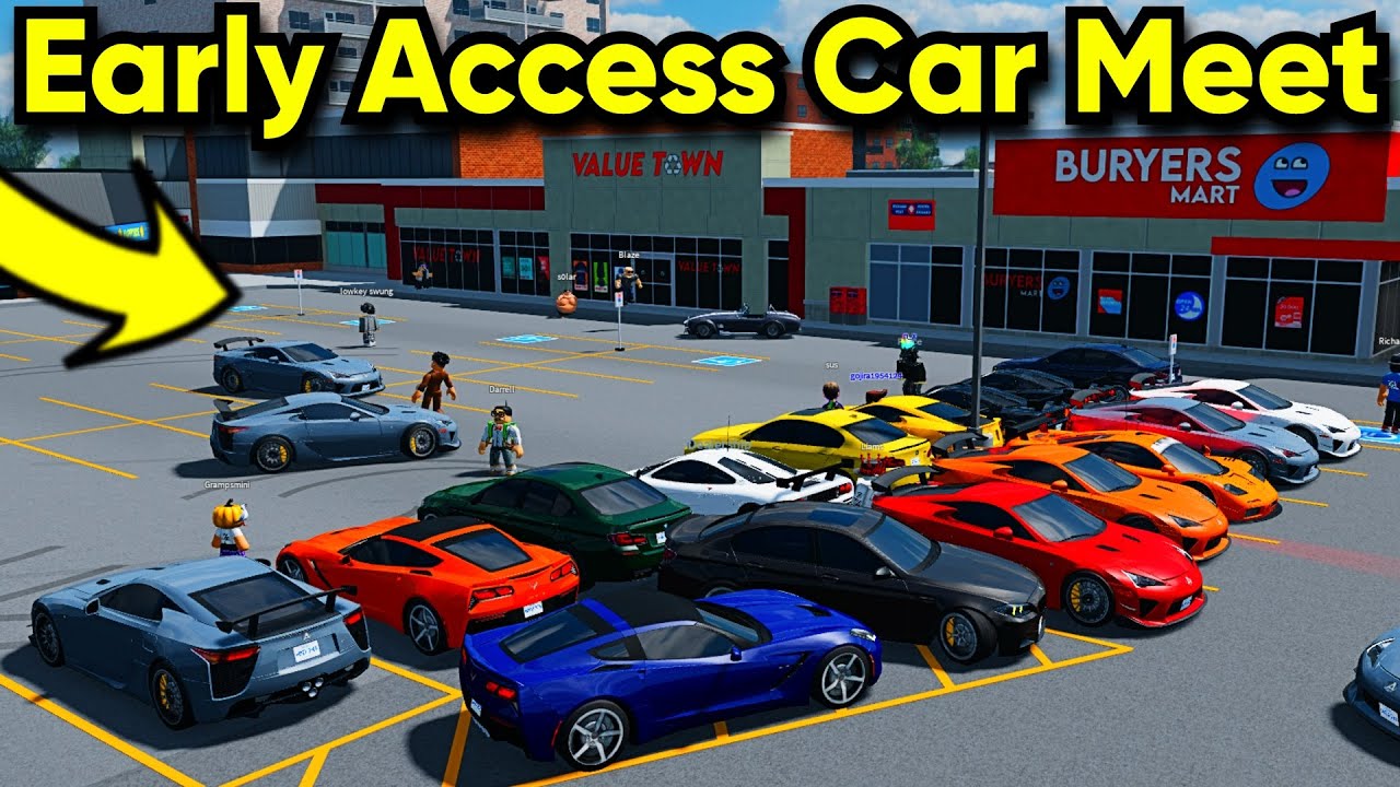 HUGE EARLY ACCESS CAR MEET IN MY NEW ROBLOX CAR GAME YOUNG STREET ...