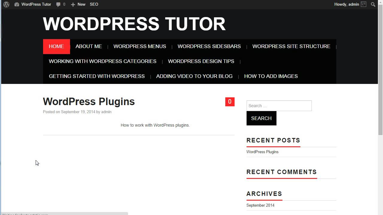 WordPress Drop Down Menu - YouTube