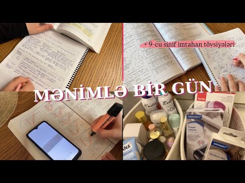9-CU SİNİF İMTAHANINA 1 AY QALMIŞ NƏLƏR EDİRDİM? 10-CU SİNİF DƏRS VLOG 📝 + təmizlik