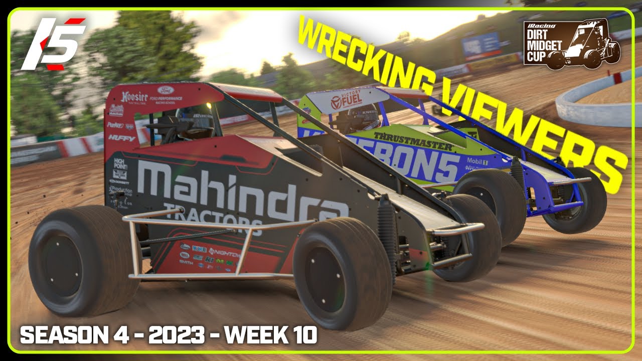 Midgets - Lanier National Speedway - iRacing Dirt - YouTube