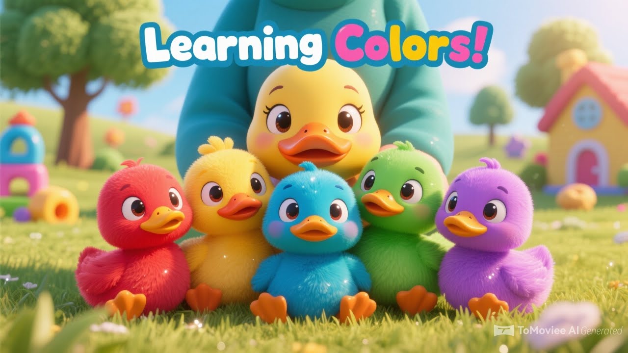 Five Little Ducks | Learning Colors | Fun Color Song for Kids ...