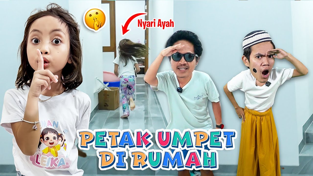 LEIKA MAIN PETAK UMPET DI PLAYGROUND RUMAH 😍 SERU BANGET MAIN BARENG AYAH & TOMPEL - YouTube