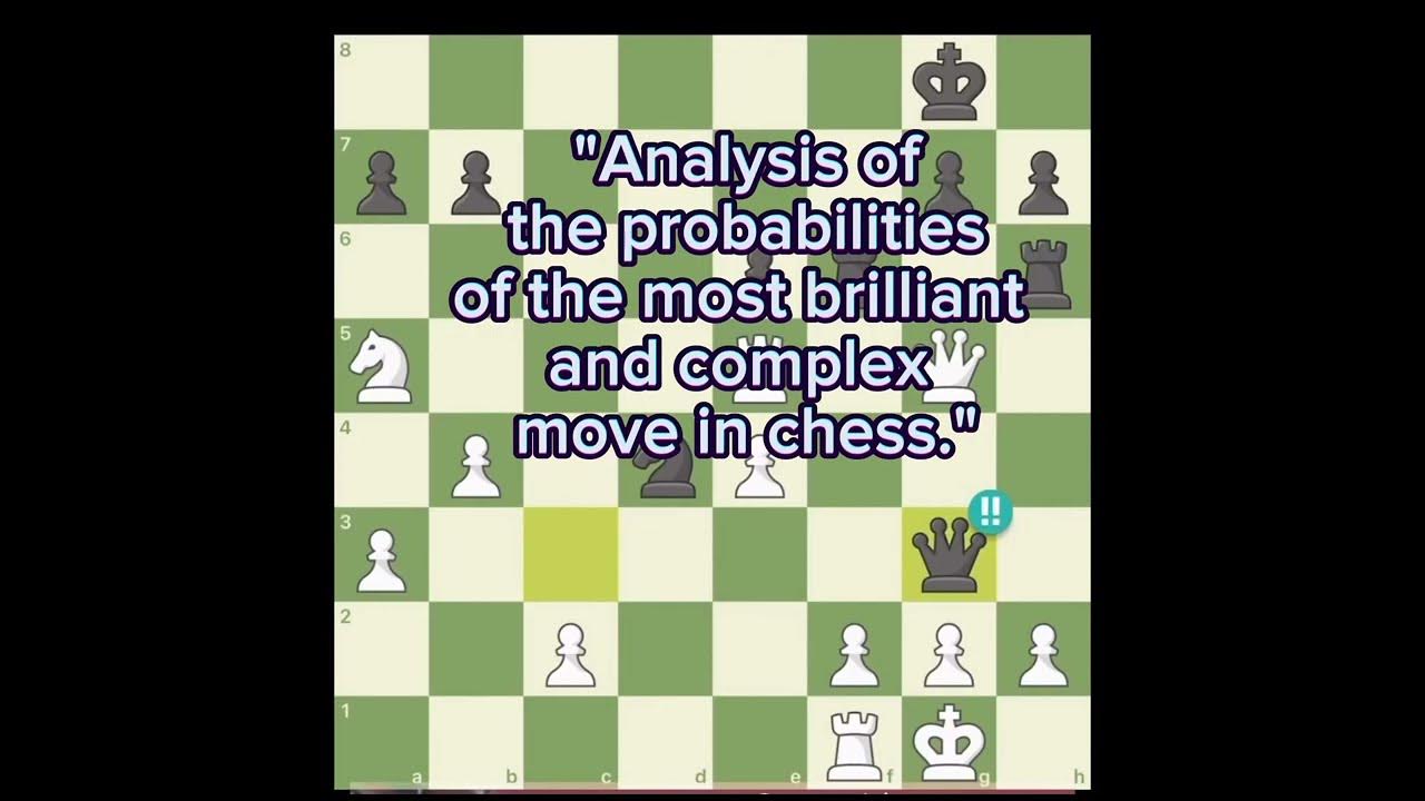 @chess | "Analysis of the probabilities of the most brilliant and ...
