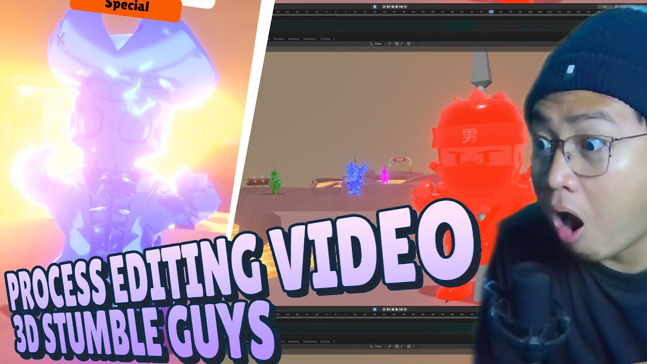 PROCESS EDITING VIDEO 3D STUMBLE GUYS! - YouTube