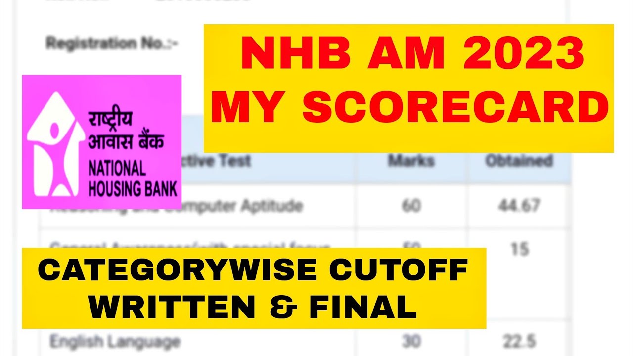 NHB Assistant Manager Scorecard 2023 || NHB Assistant Manager Result ...