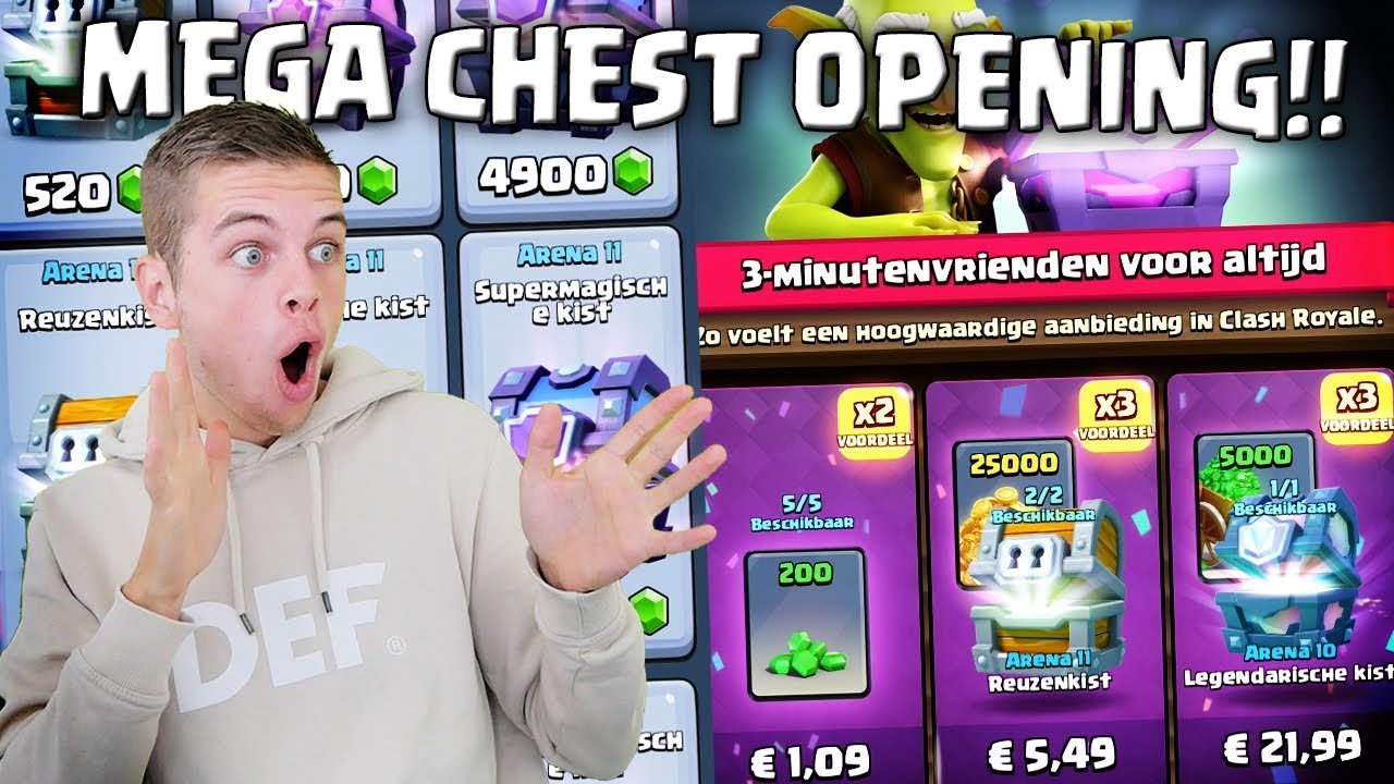 MEGA GROTE CHEST OPENING!! CLASH ROYALE NEDERLANDS - YouTube
