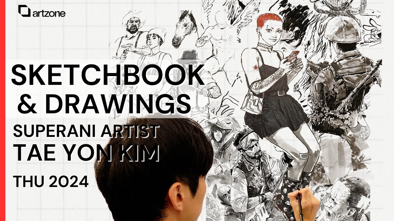SKETCHBOOK TOUR LIVE DRAWING with Artist Tae Yon Kim - YouTube
