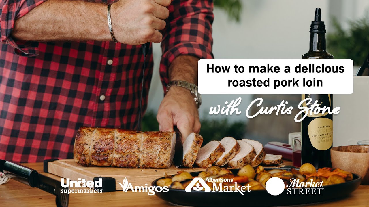 Curtis Stone's Roasted Pork Loin with Rosemary Salt, Shallots, Potatoes ...