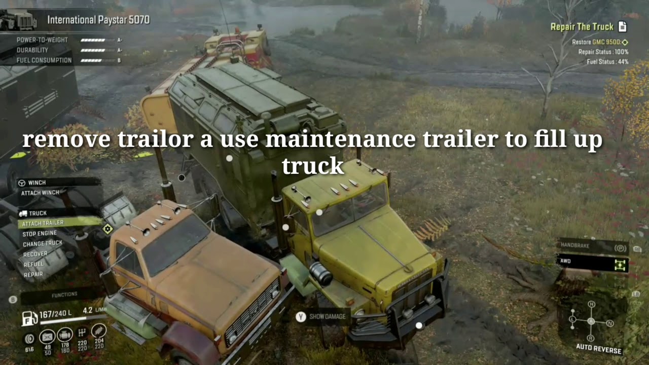 Snow runner how to repair the truck - YouTube