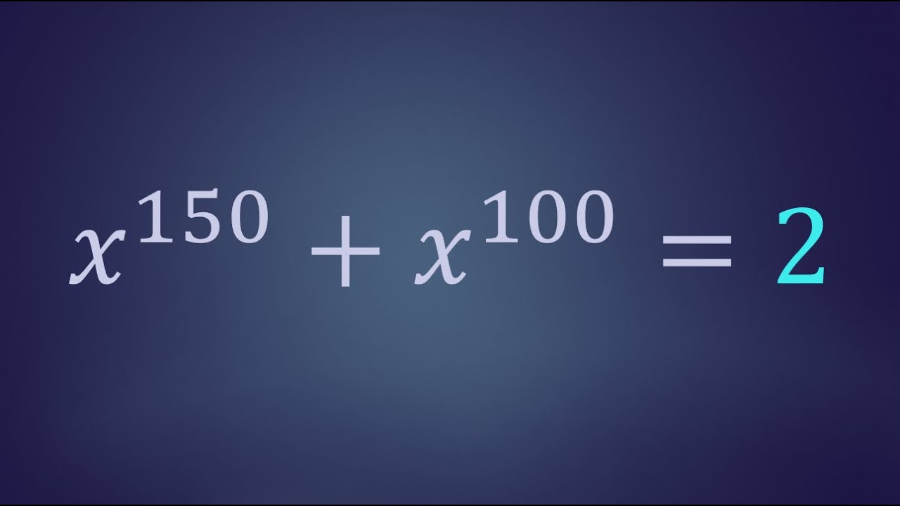 A Nice Polynomial Equation | 50th Formula - YouTube