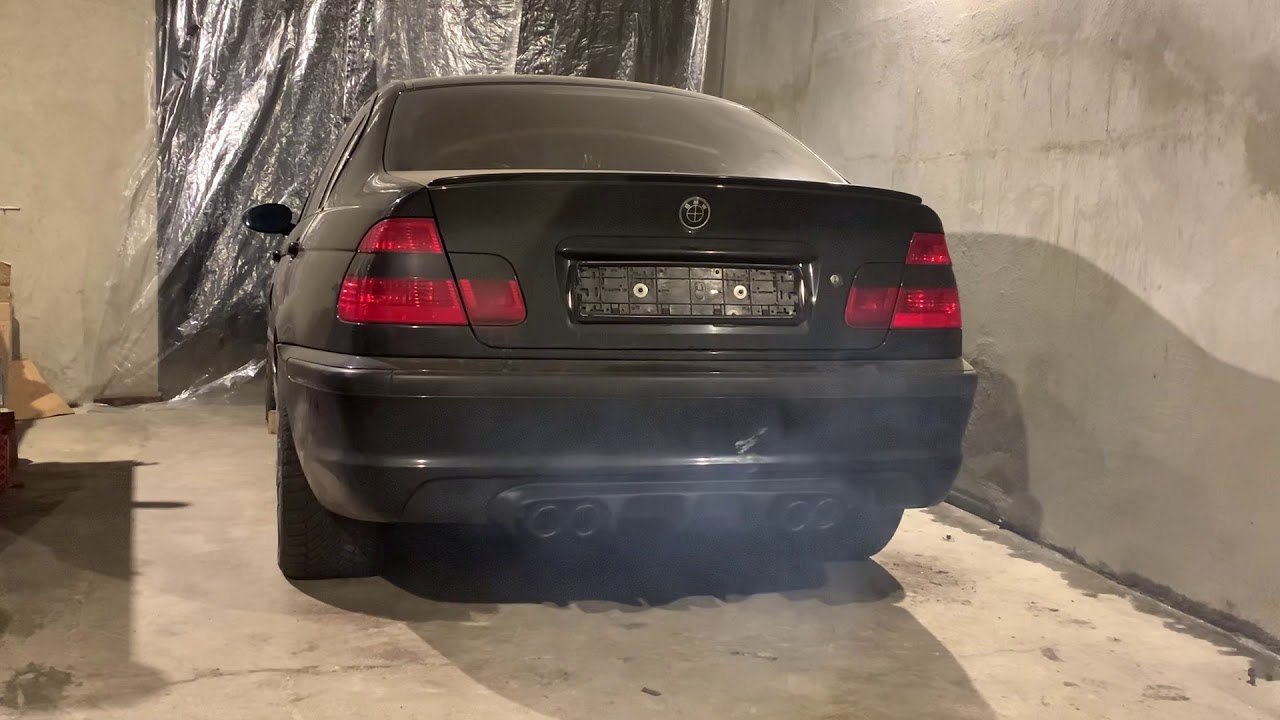 Bmw E46 325i custom diffuser + custom exhaust - YouTube