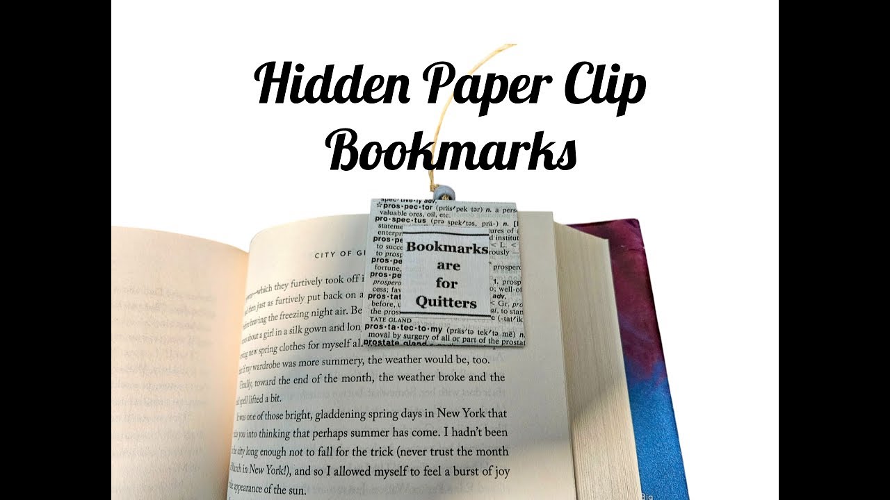 Hidden Paper Clip Bookmark, book art, paper craft - YouTube