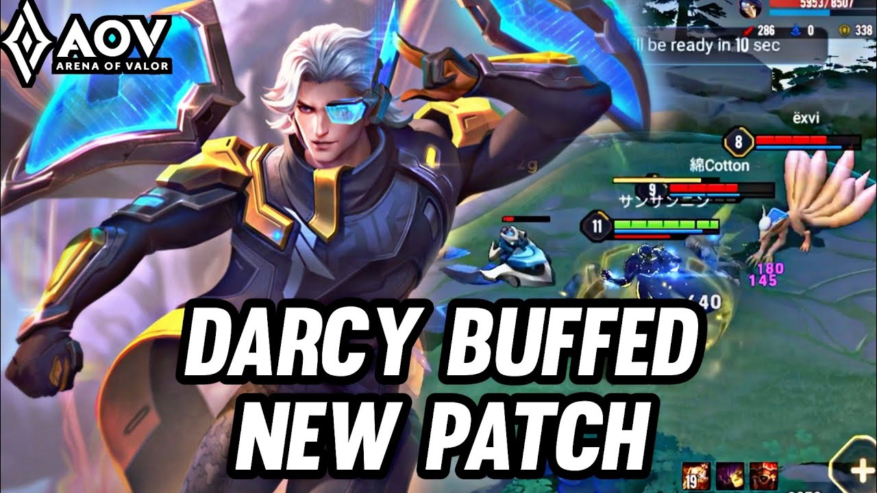 AOV : DARCY GAMEPLAY | BUFFED NEW PATCH - ARENA OF VALOR LIÊNQUÂNMOBILE ROV COT - YouTube