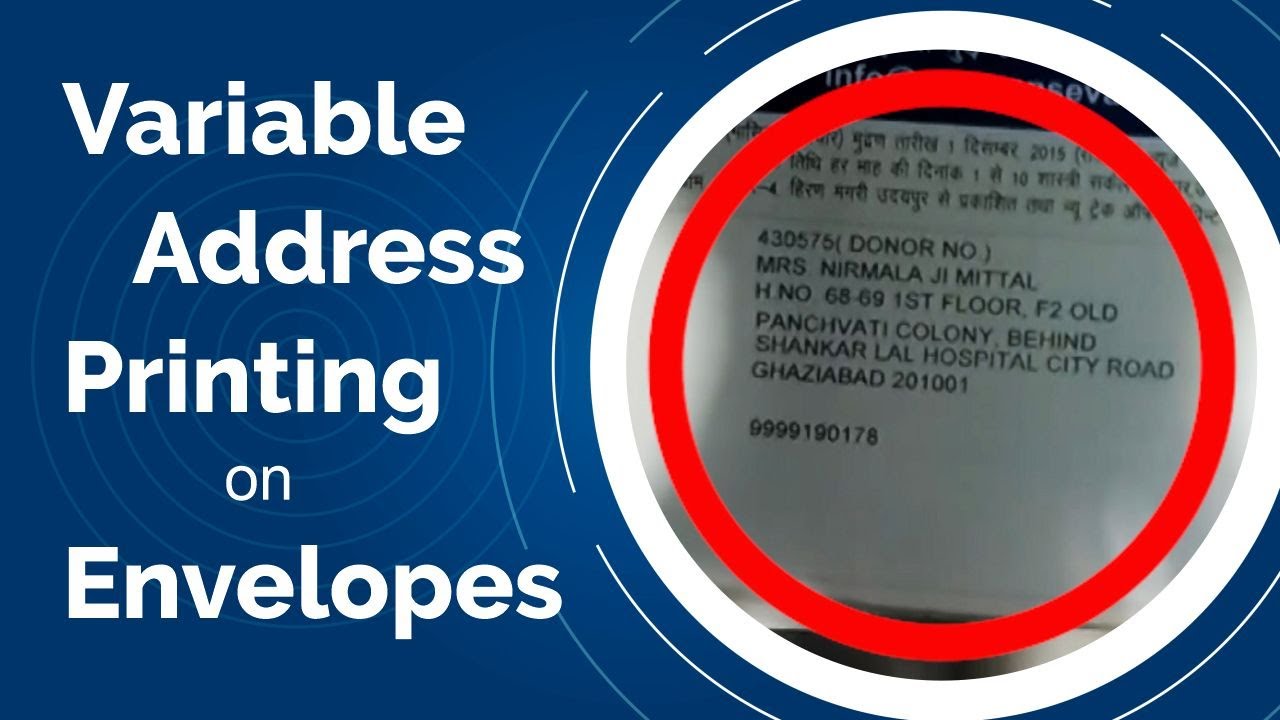 Variable Address Printing on Envelopes - YouTube