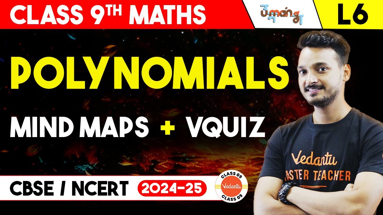 Polynomials | Mind Maps + VQuiz | UMANG CBSE 09 Maths 2024 - 25 - YouTube