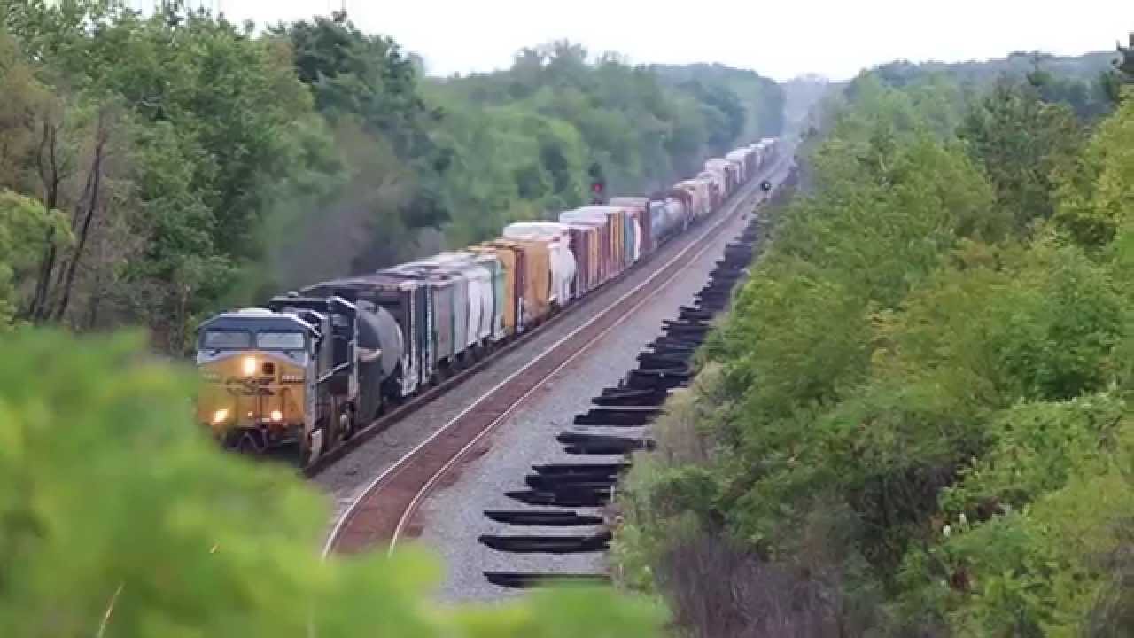CSX Q351 Train Overhead View - YouTube