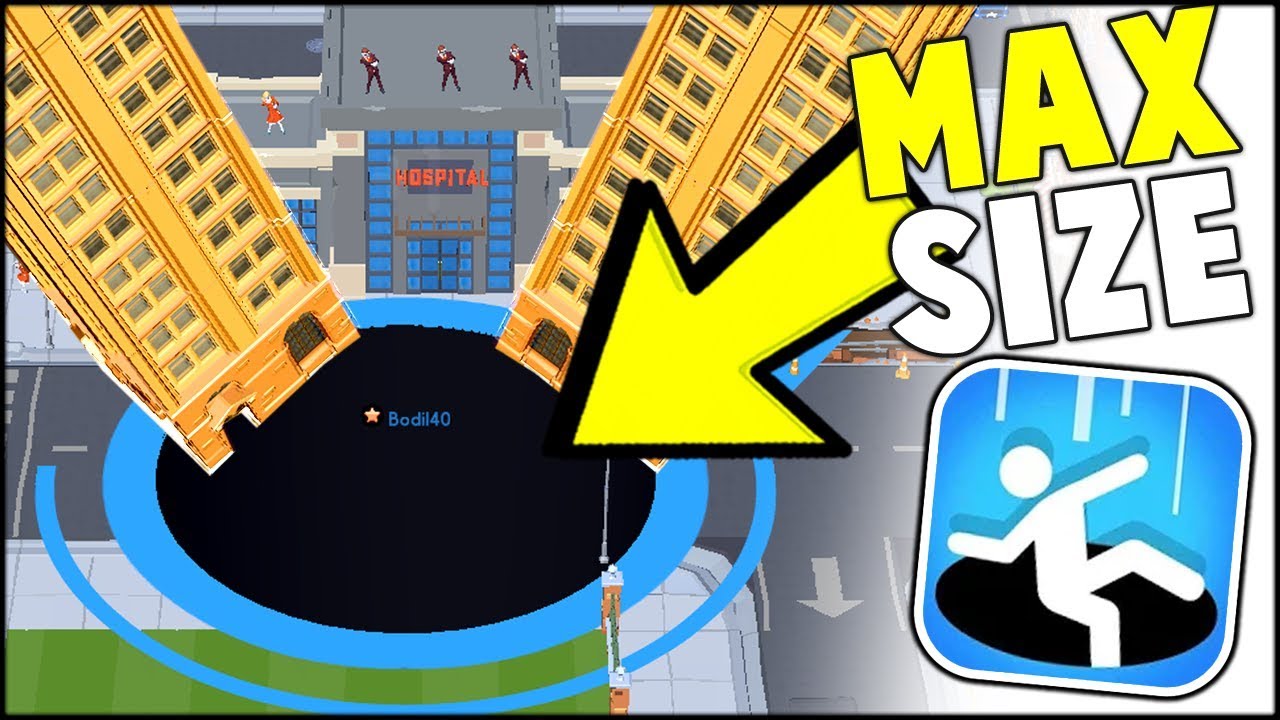 THE FIRST EVER *MAX SIZE* BLACK HOLE!! Hole.io NEW UPDATE Gameplay Part 2 (Agar.io / Slither.io ...