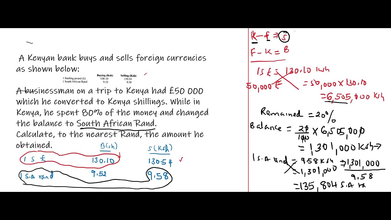 Commercial Arithmetic 1| Exchanges Rates| Form 1| - YouTube