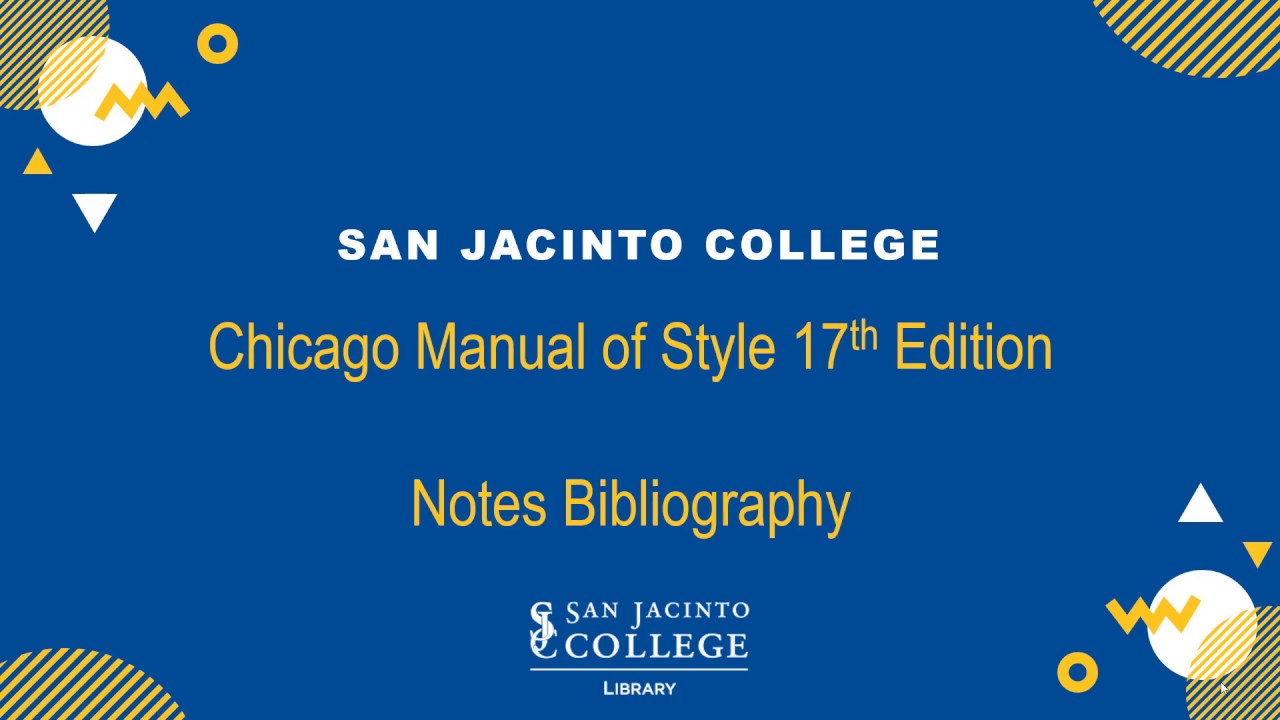 Chicago Manual of Style 17 Bibliography - YouTube