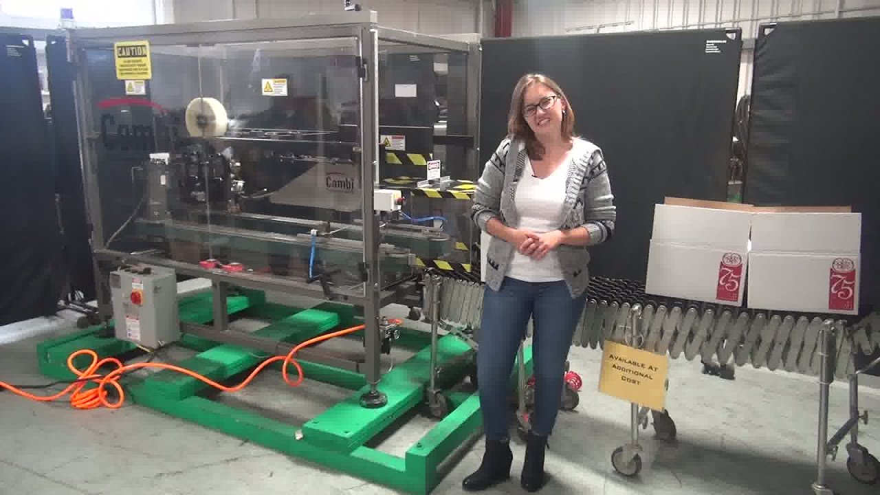 Combi Automatic Top Flap Closer Tape Sealer Demonstration - YouTube