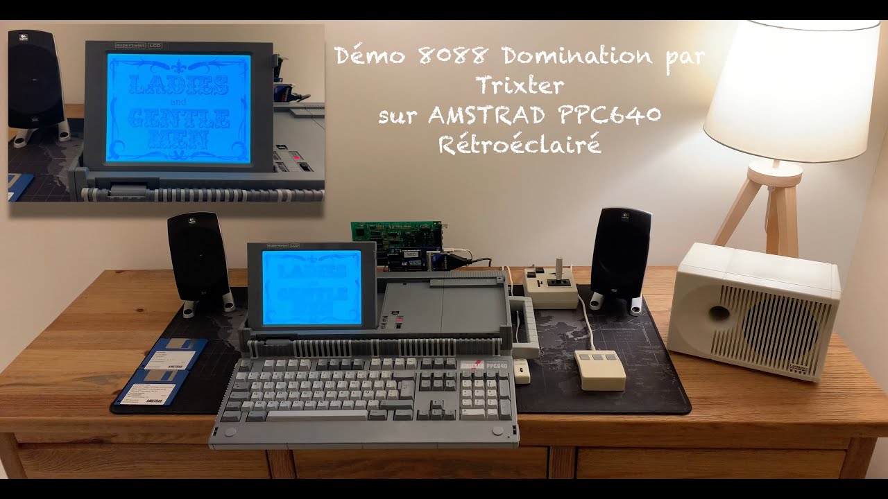 Démo 8088 Domination sur AMSTRAD PPC640 Rétroéclairé - YouTube