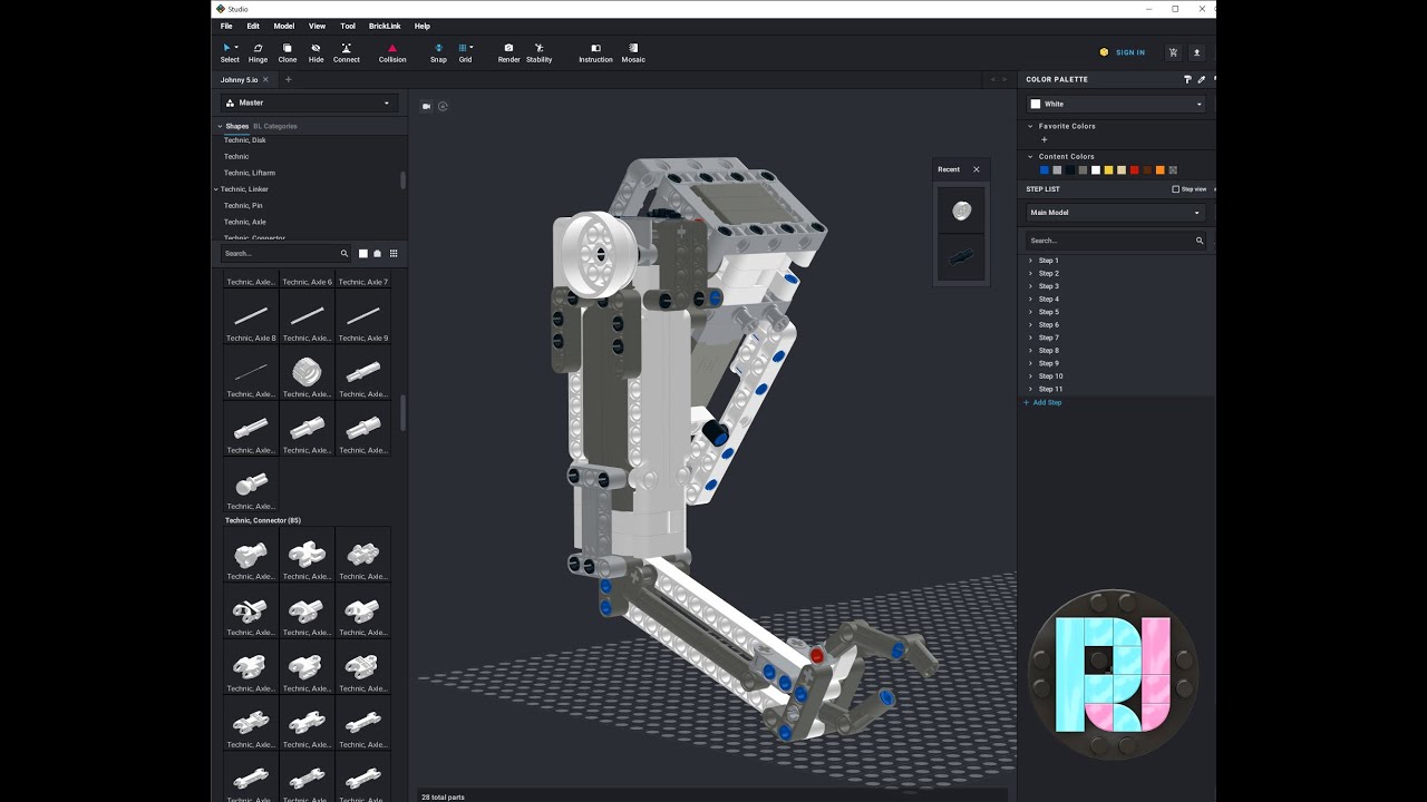 Johnny 5 Progress: Right Arm - YouTube