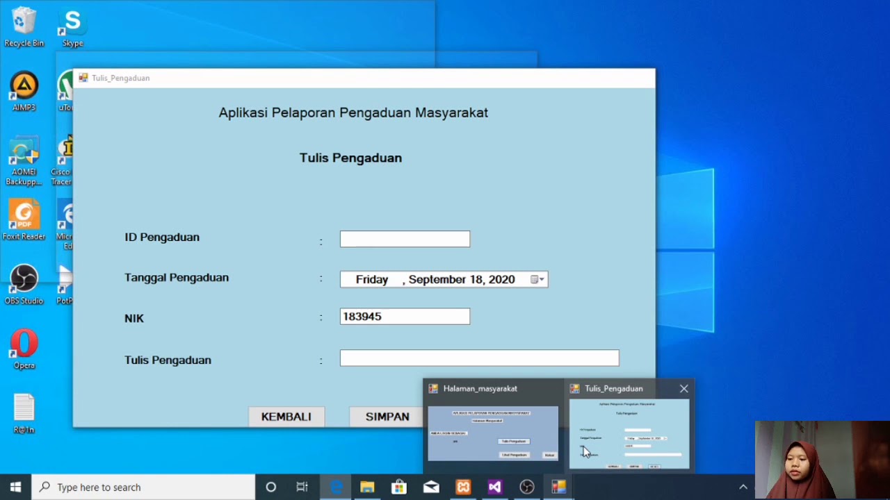 Aplikasi Pelaporan Pengaduan Masyarakat Berbasis DESKTOP - YouTube