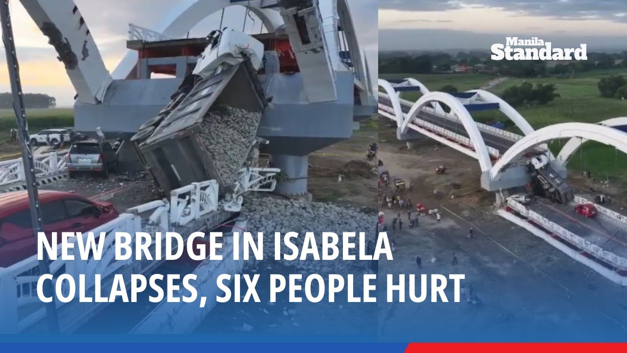 New bridge in Isabela collapses, six people hurt - YouTube