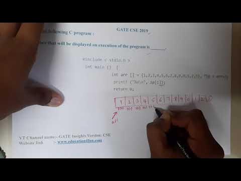 GATE CSE 2019 Q || C PROGRAMMING ||Data Structure || GATE Insights Version: CSE - YouTube