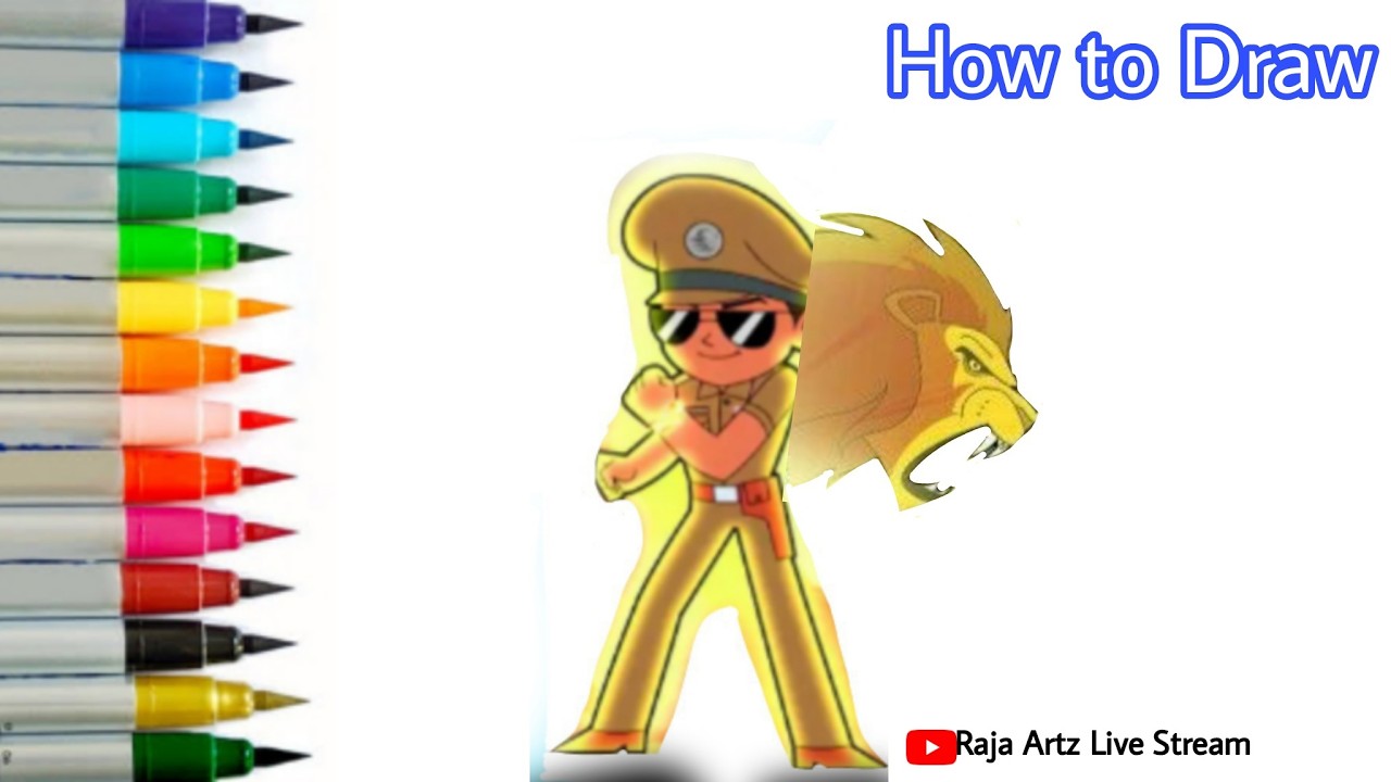 Little singham🦁 drawing | Little singham drawing easy | How to draw ...