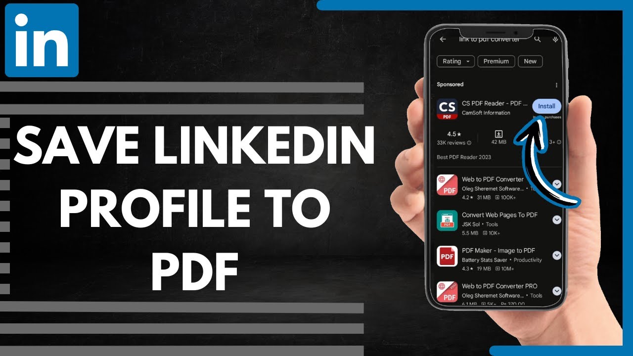 How To Save LinkedIn Profile To PDF - YouTube