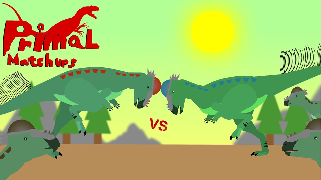 (STICKNODES) Animated Dinosaur Fight - Pachycephalosaurus Red vs ...