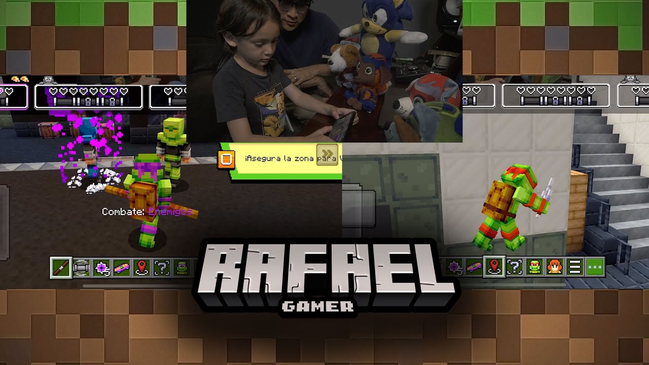 Tortugas Ninja en Minecraft | Mighty Pups Gamers | Rafael Gamer - YouTube