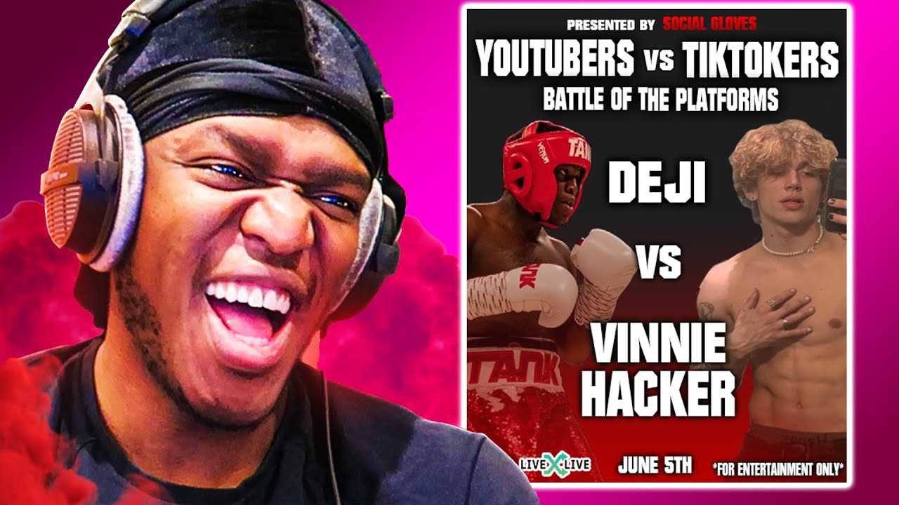 KSI Reacts To Deji VS Vinnie Hacker Boxing Match (Youtubers VS ...