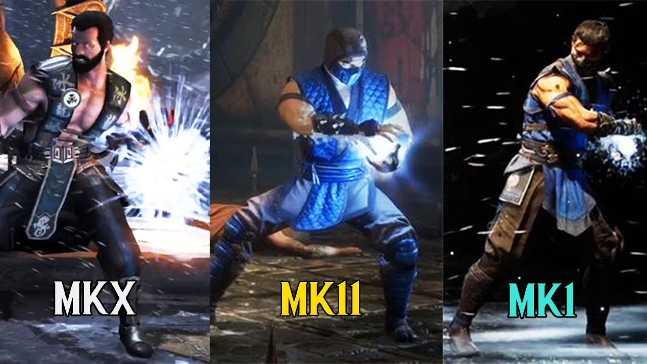 Sub Zero Ice Ball - MKX vs MK11 vs MK1 Brutality - YouTube