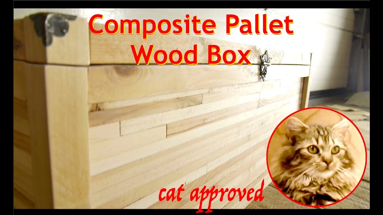 🛠 DIY Composite Pallet Reclaimed Laminated Wood Box / Chest [2/2] - YouTube