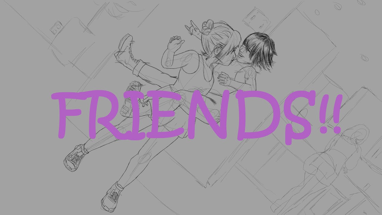 Anime 3 Best Friends Drawing